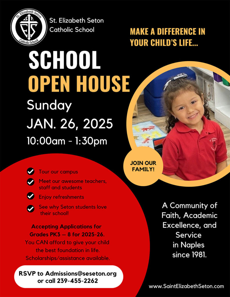 January 26, 2025 – School Open House – St. Elizabeth Seton Catholic School